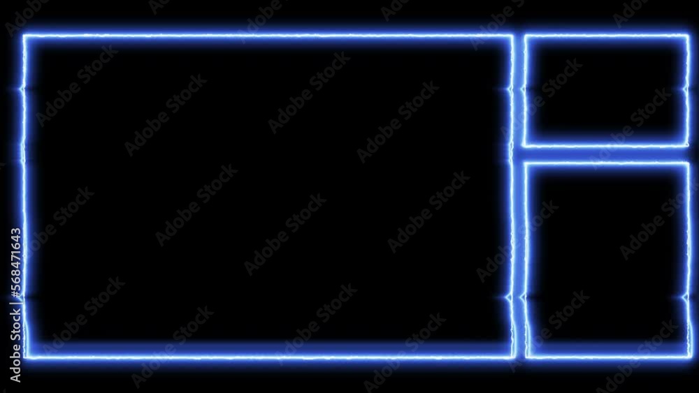 Live streaming Frame - Animated Neon Overlay Template, Gaming Stock ...