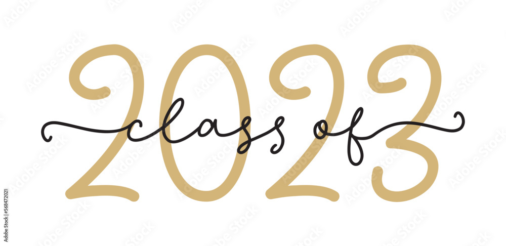 Class of 2023. Graduation logo for high school, college graduate ...