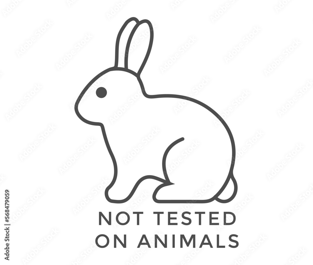 not tested on animals. Animal cruelty free symbol design. Product not ...