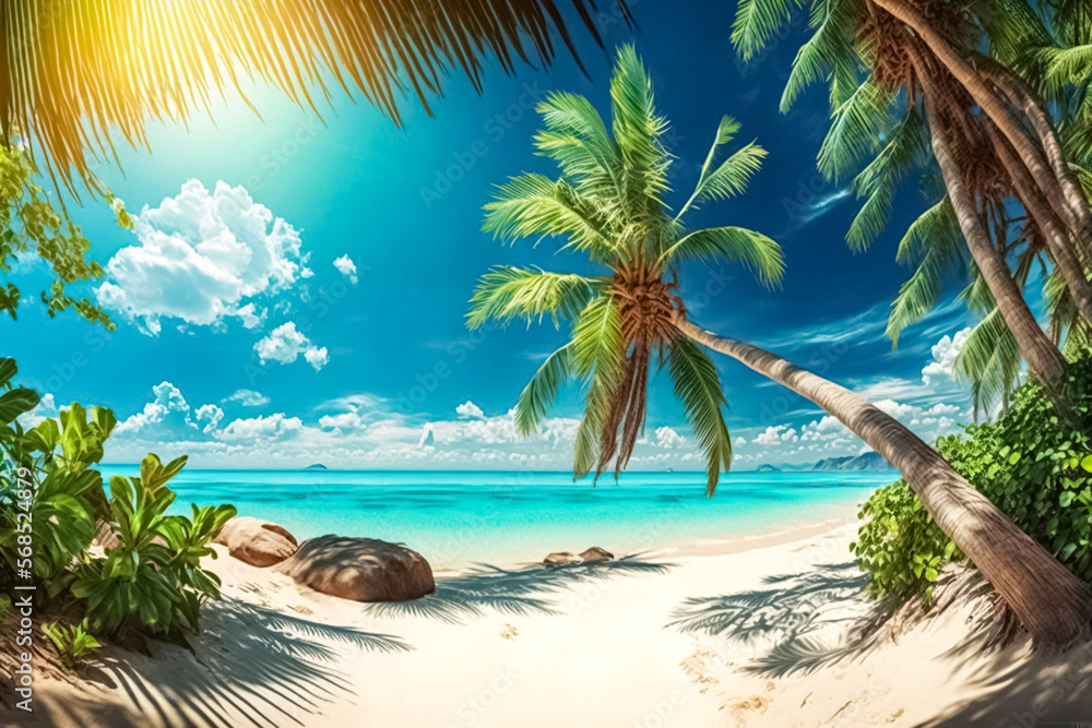 Bright Sunny Day At The Beach