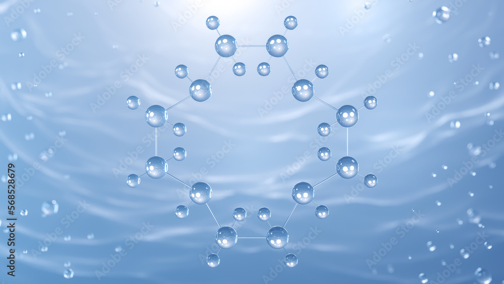 cyclen molecular structure, 3d model molecule, c8h20n4, structural ...