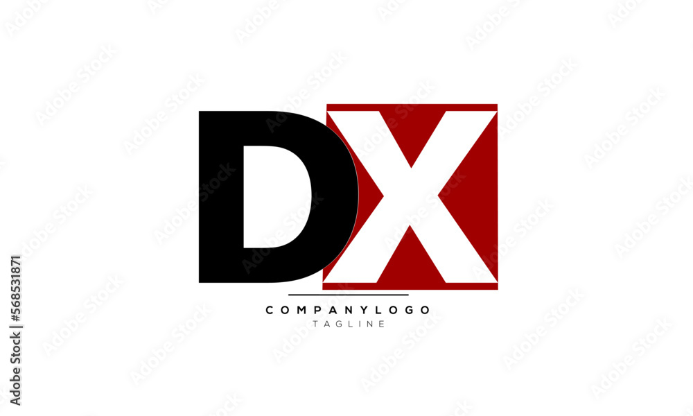 Alphabet letters Initials Monogram logo DX, DX INITIAL, DX letter Stock ...