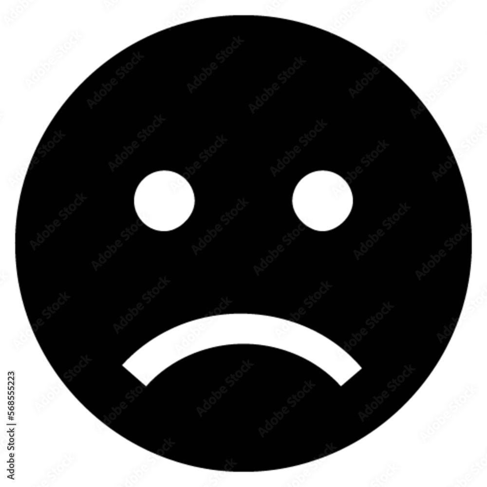 unhappy vector, icon, symbol, logo, clipart, isolated. vector ...