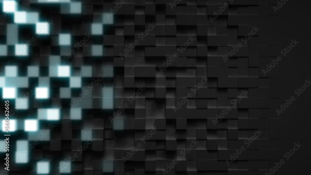 Vidéo Stock Black Blocks Abstract motion graphics background and ...