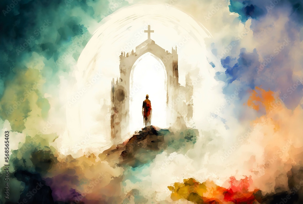 Heaven god Holy Church bethlehem illustration landscape art pathway ...