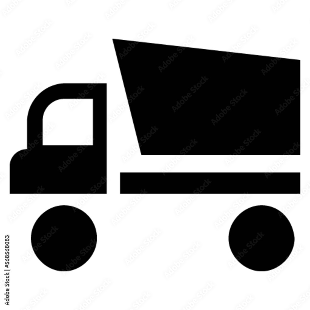 construction truck vector, icon, symbol, logo, clipart, isolated ...