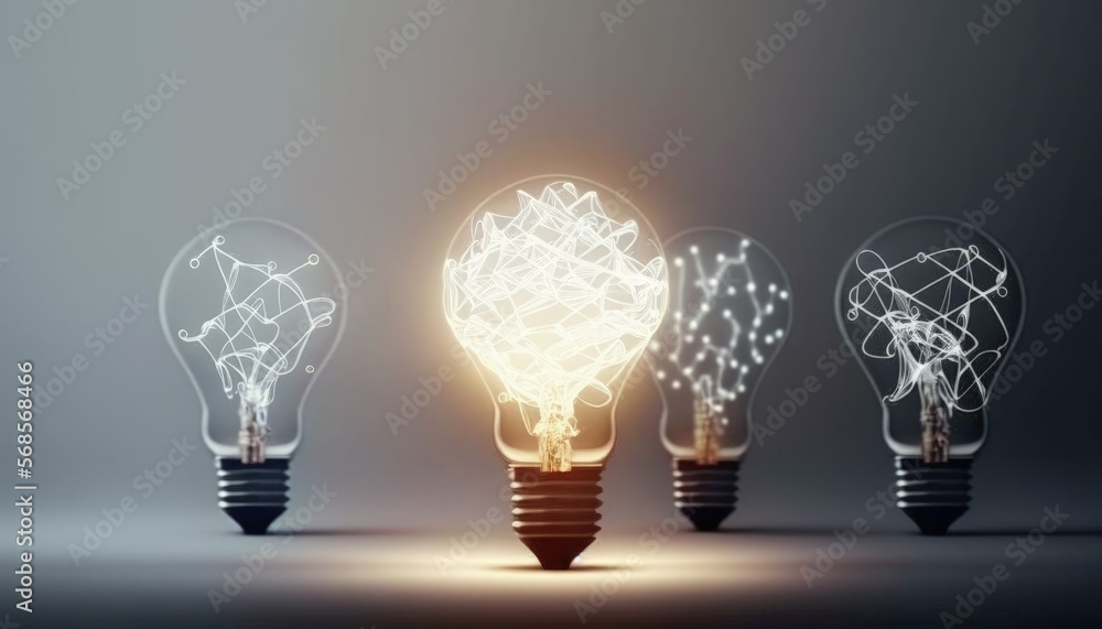 Lightbulb Innovation Creative Thinking Idea Concept, Thinking Different ...