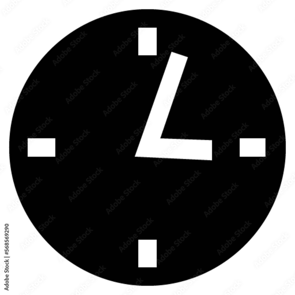 wall clock vector, icon, symbol, logo, clipart, isolated. vector ...