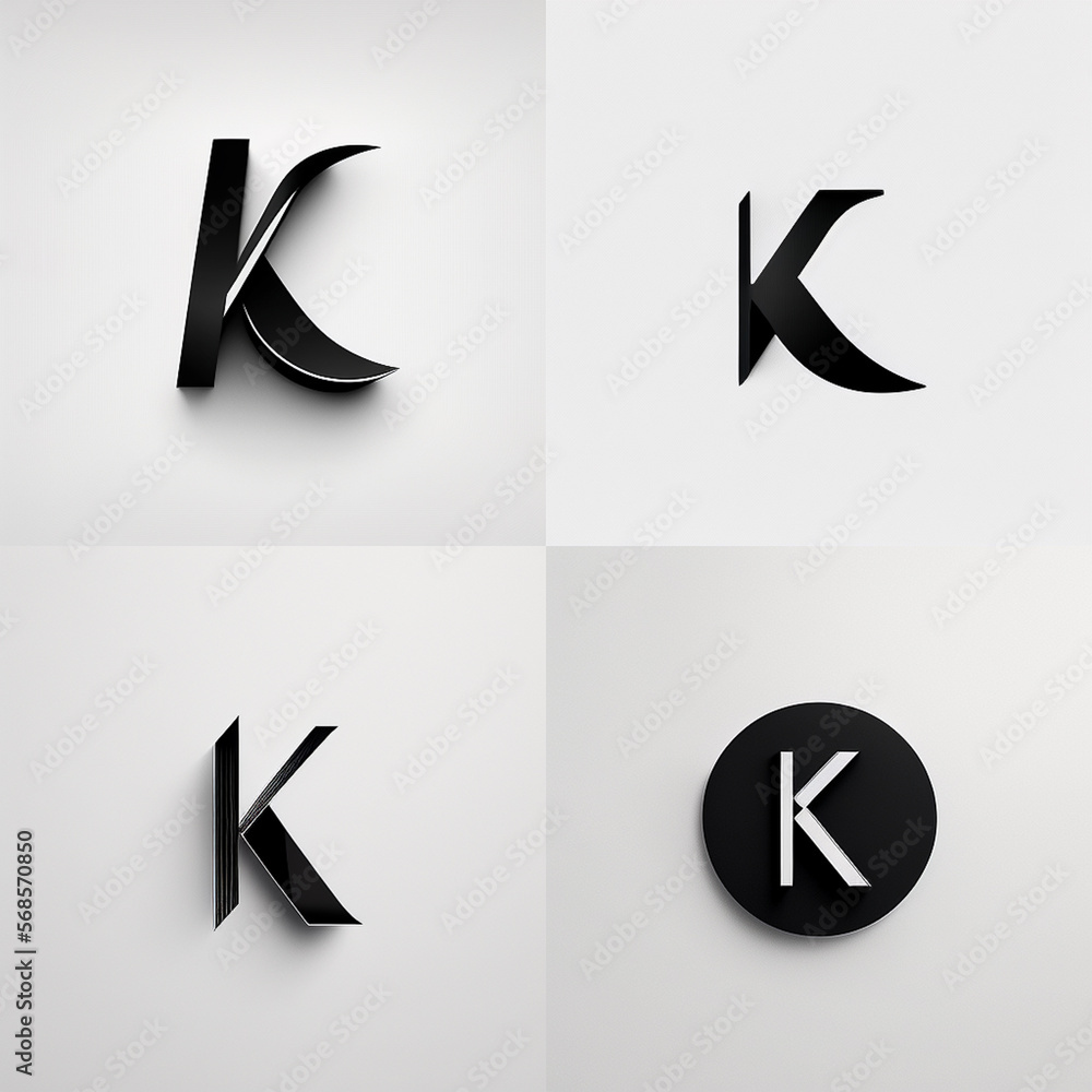 letter K set of pictures in different styles Stock Illustration | Adobe ...