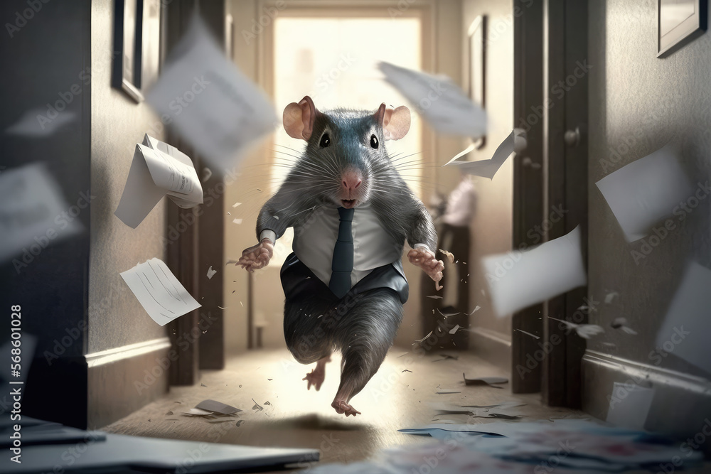 Rat race concept art, business competition, businessman challenge ...