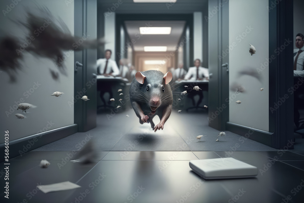 Rat race concept art, business competition, businessman challenge ...