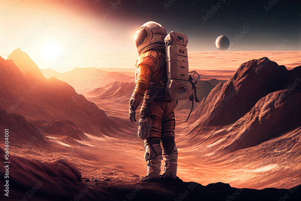 A long astronaut stranded on an alien planet. A high-tech astronaut ...