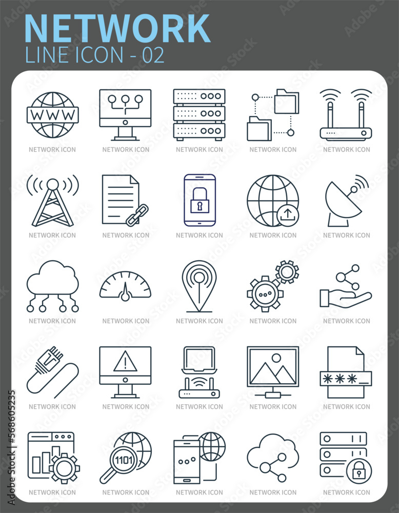 네트워크 아이콘 เวกเตอร์สต็อก | Adobe Stock
