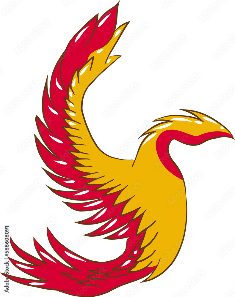 Phoenix png graphic clipart design Stock Illustration | Adobe Stock