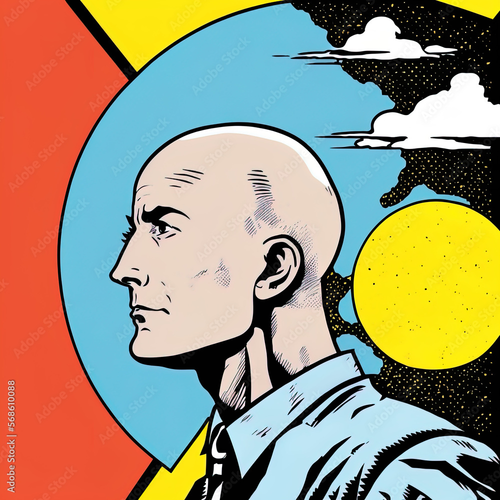 Retro Pop Art Comic Strip Character Portrait Stock Illustration | Adobe ...