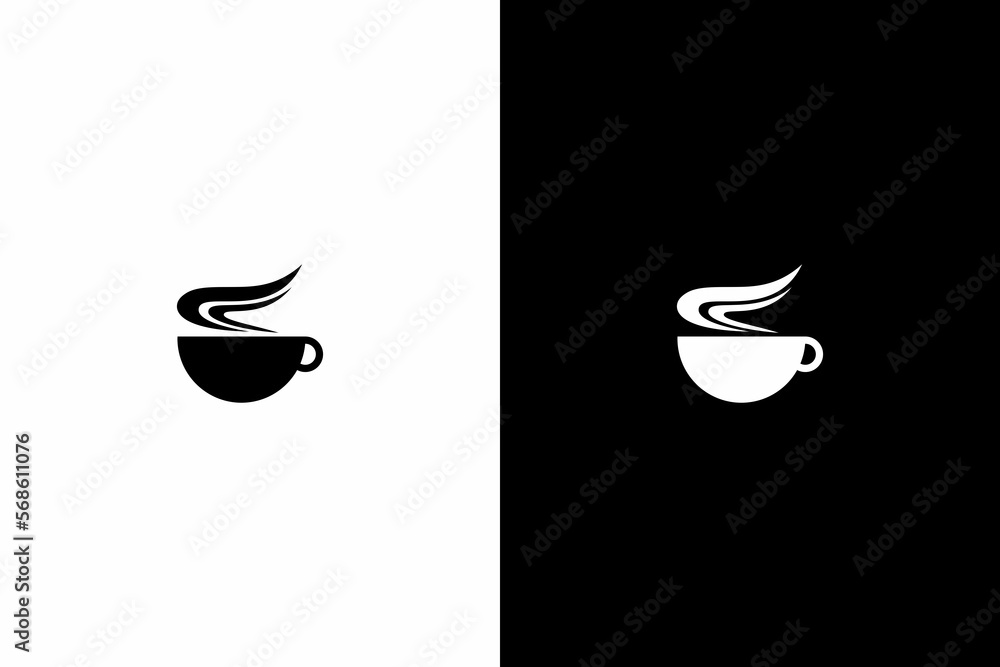 smoke cup logo, cup logo, coffee logo simple, simple cup logo, coffee ...