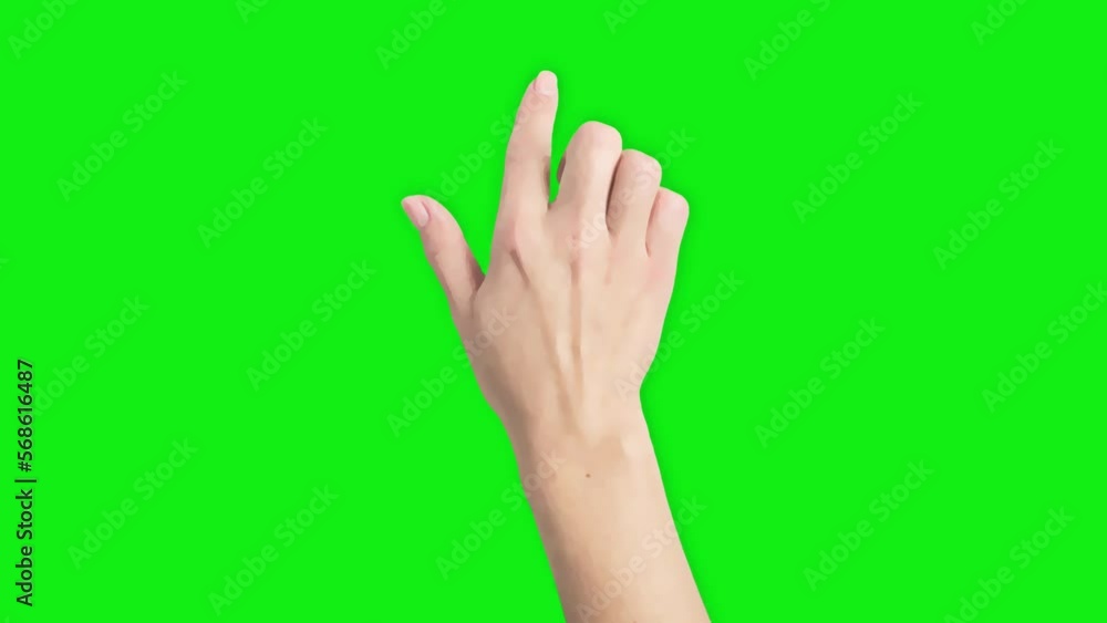 Video „Cartoon Style Touch Screen Finger Gestures Female White Hand ...