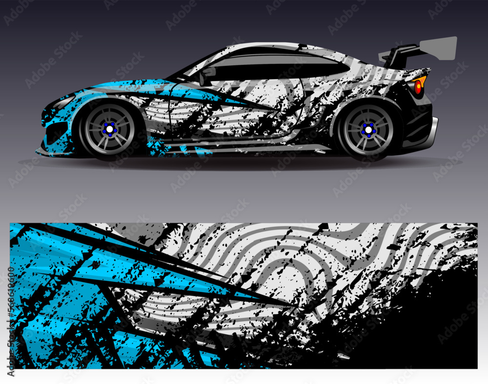 Vektorová grafika „Car wrap design vector. Graphic abstract stripe ...