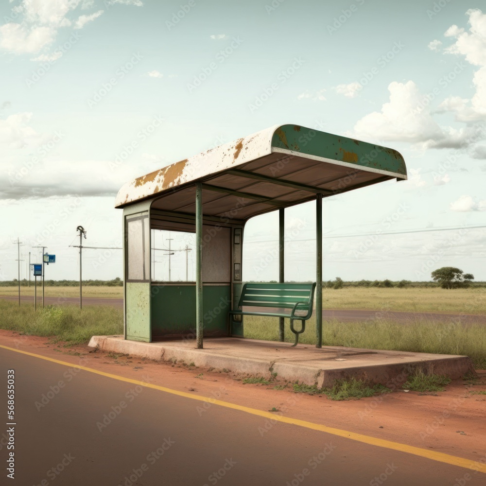 latin countries bus stops in minimalist style, bus stop brazil ...