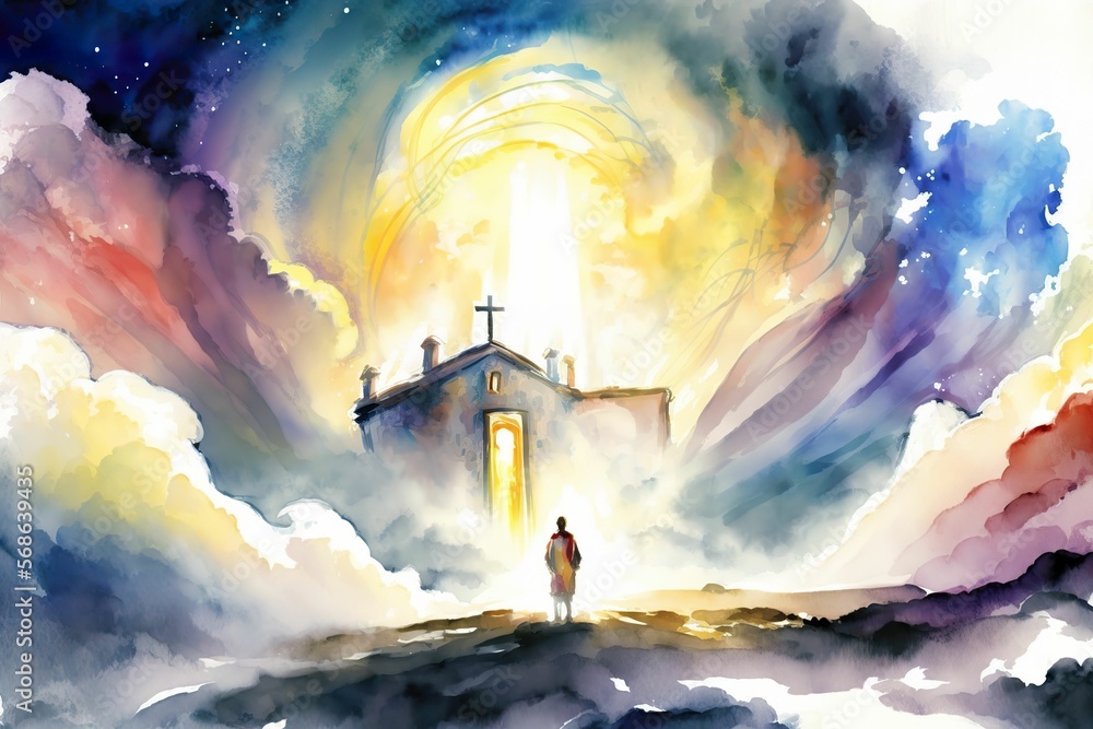 Heaven god Holy Church bethlehem illustration landscape art pathway ...