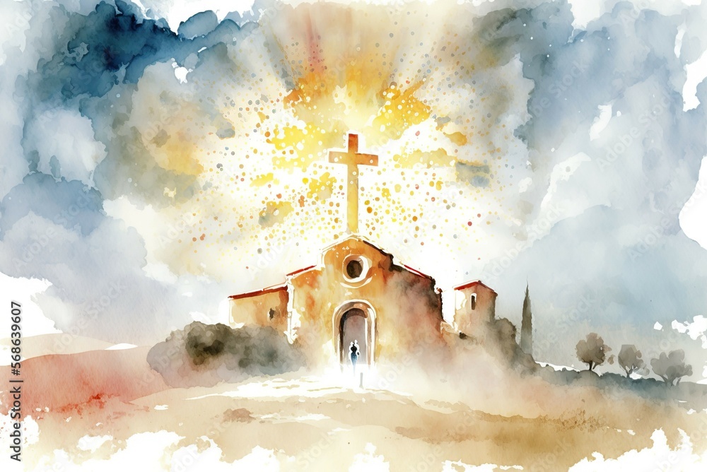 Heaven god Holy Church bethlehem illustration landscape art pathway ...