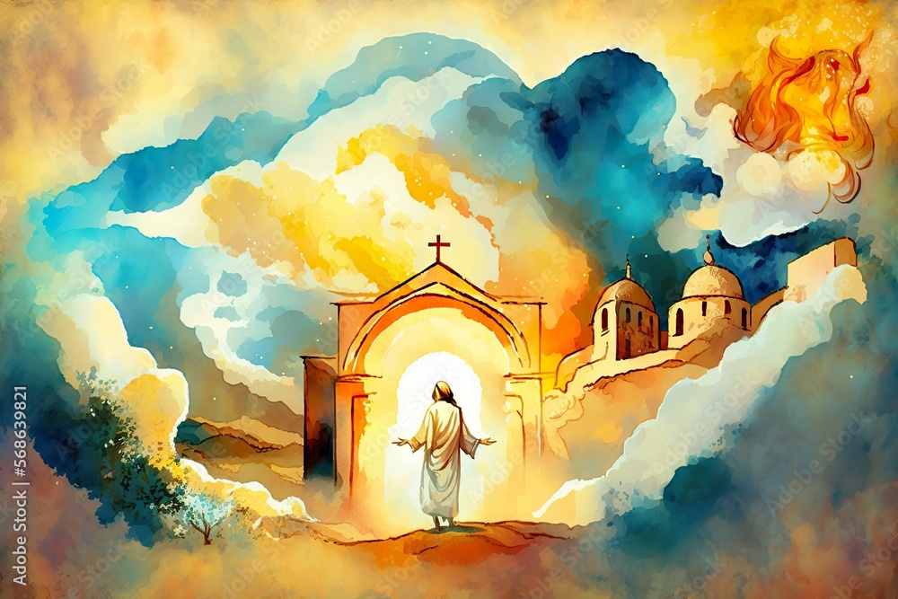 Heaven god Holy Church bethlehem illustration landscape art pathway ...