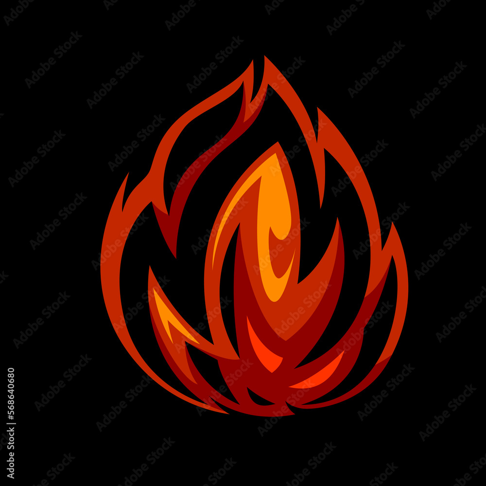 Fireball mascot logo design. Fireball monster vector illustration Stock ...