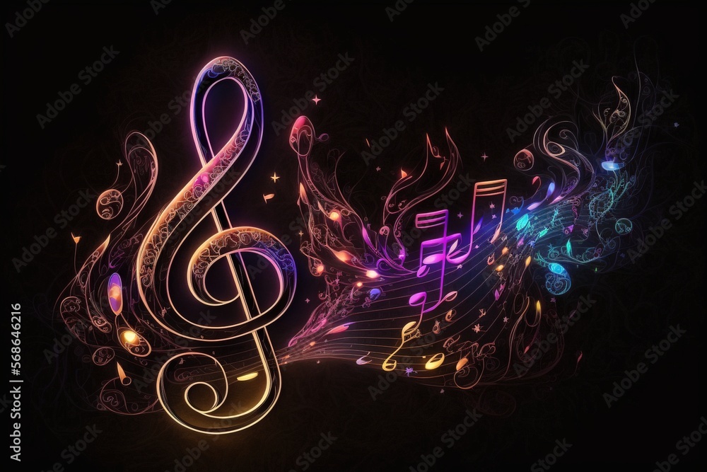 Neon Music Note Wallpapers