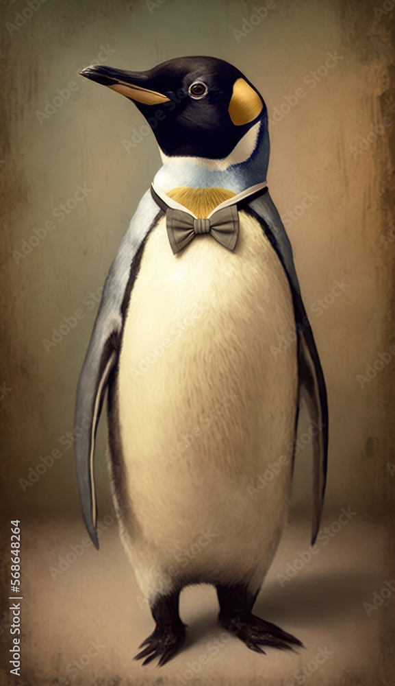 Stylish Humanoid Gentleman Animal in a Formal Well-Made Bow Tie at a ...