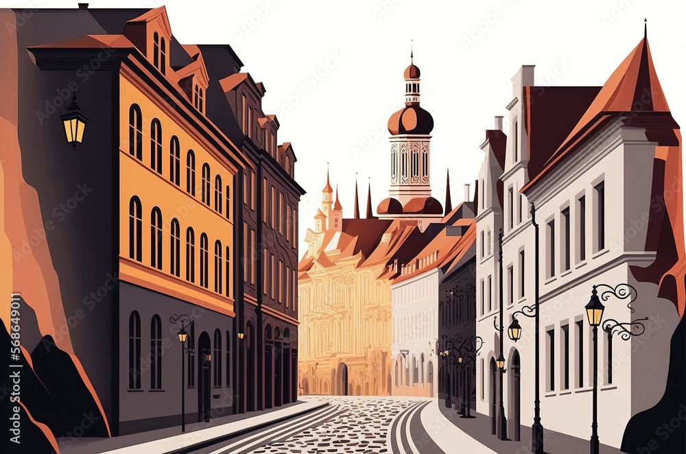 historic city with cobblestone streets, quaint buildings, and a rich ...