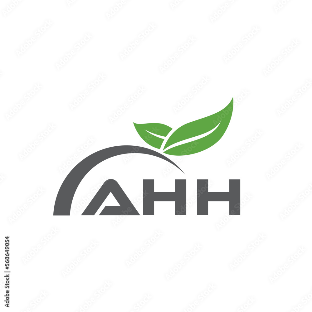 AHH letter nature logo design on white background. AHH creative ...