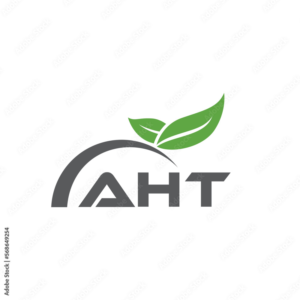 AHT letter nature logo design on white background. AHT creative ...