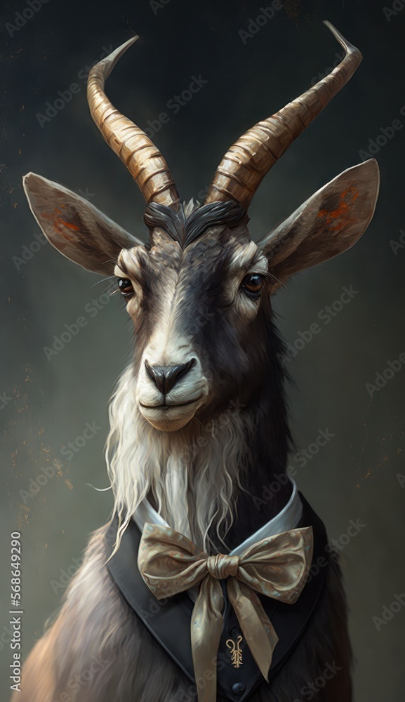 Stylish Humanoid Gentleman Animal in a Formal Well-Made Bow Tie at a ...