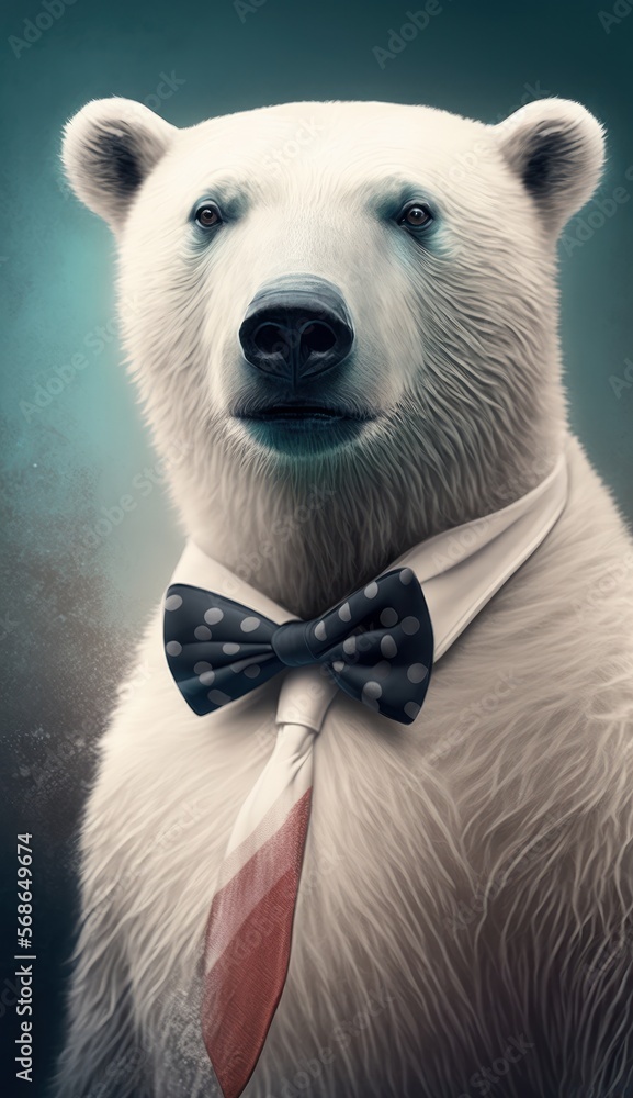 Stylish Humanoid Gentleman Animal in a Formal Well-Made Bow Tie at a ...