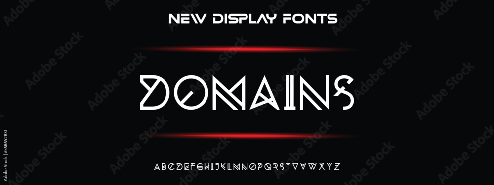 DOMAINS Modern Bold Font. Regular Italic Number Typography urban style ...