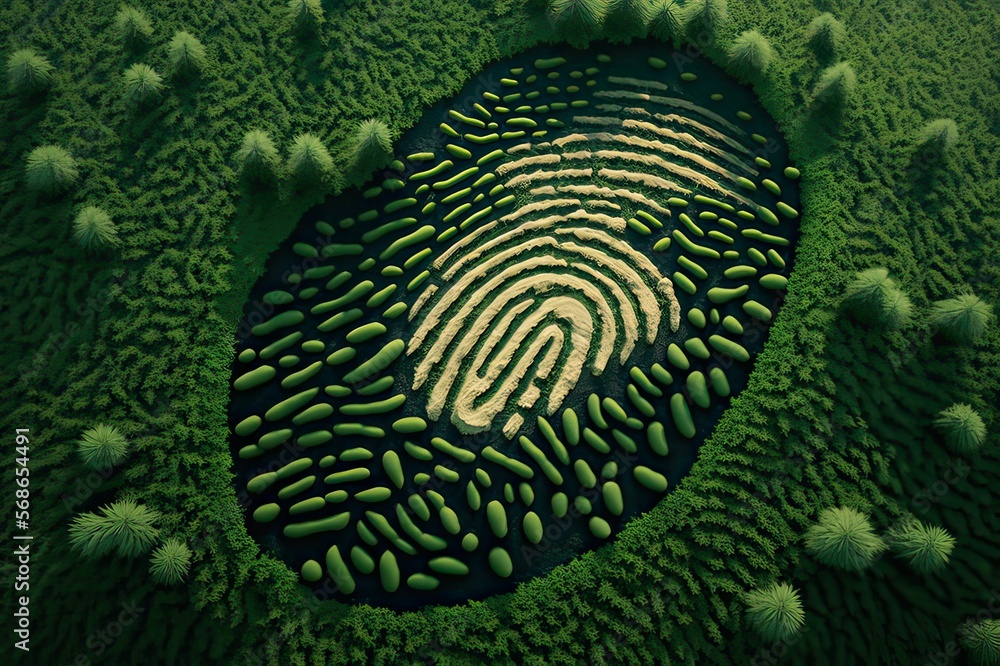 Human Fingerprint: Deforestation from a Top View. Photo AI Stock ...