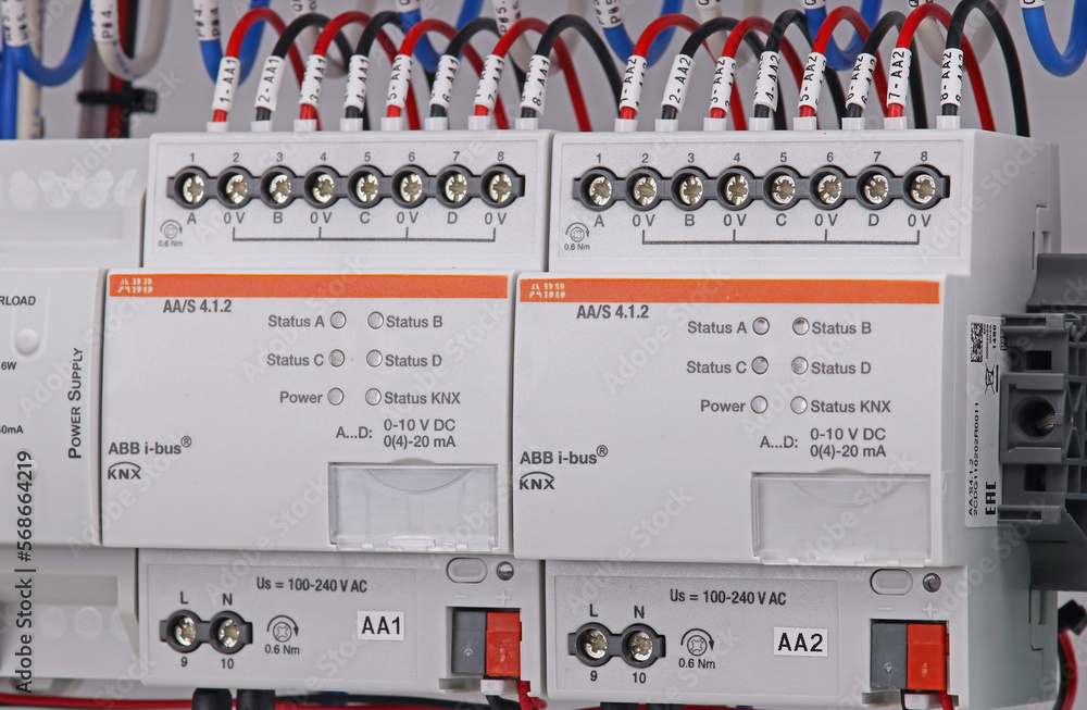 The ABB equipment control module for technical processes is installed ...