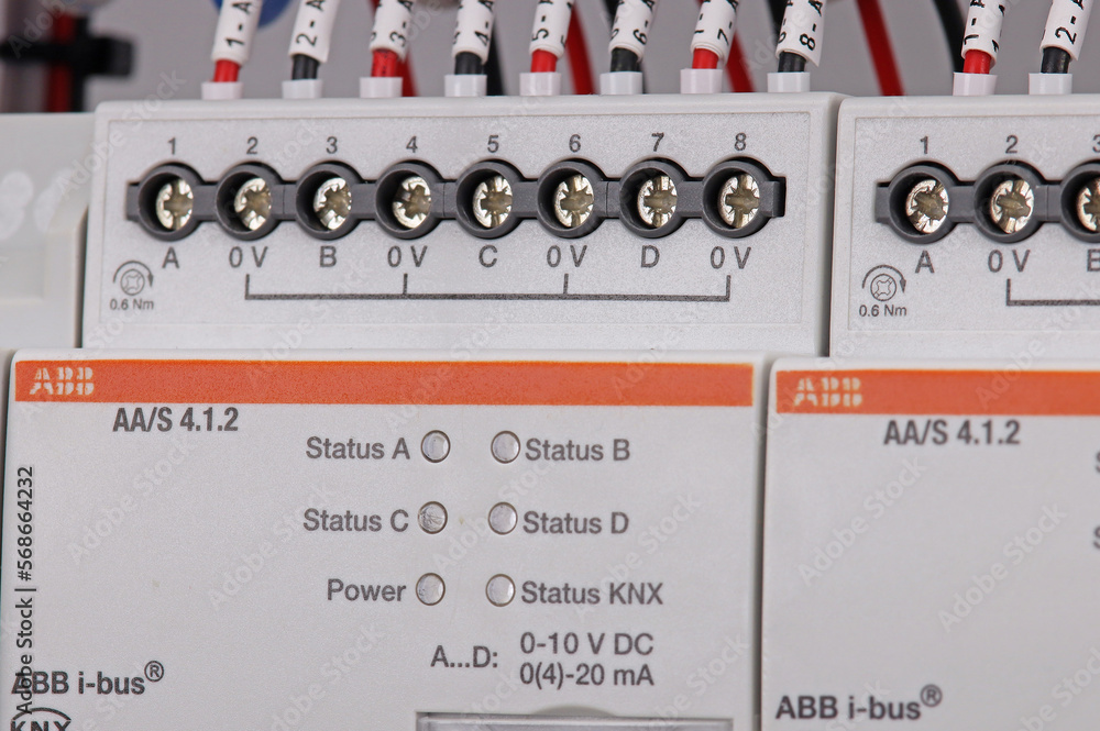The ABB equipment control module for technical processes is installed ...