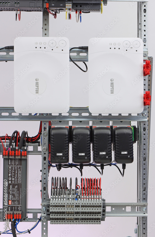 The Mean Well power modules for LED lighting are installed in an ...