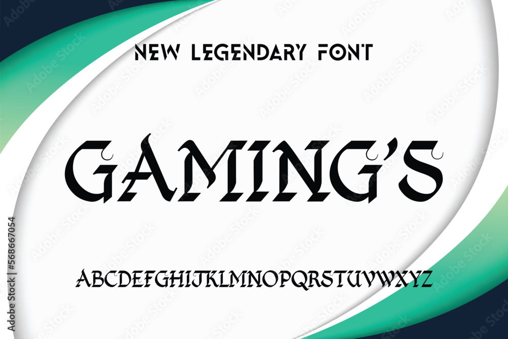 GAMING'S Luxury alphabet letters font. Typography elegant wedding ...