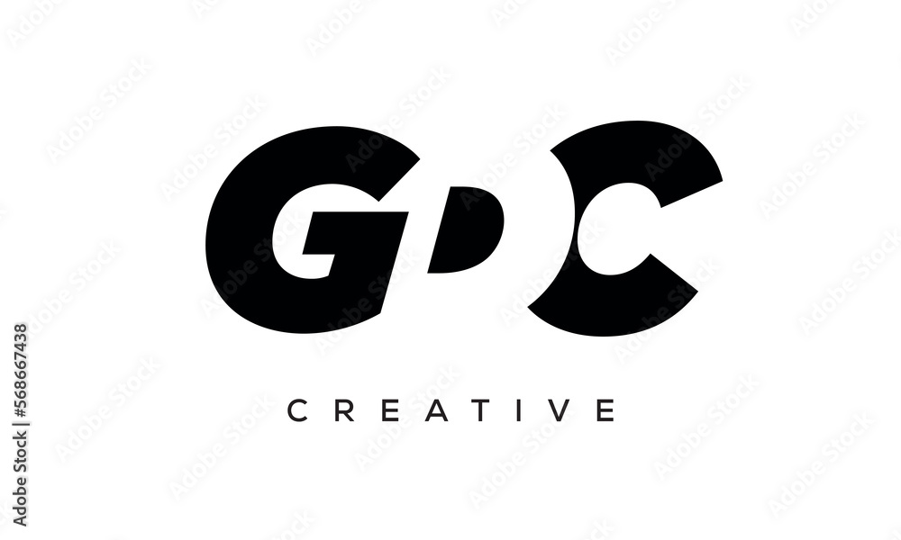 GDC letters negative space logo design. creative typography monogram ...