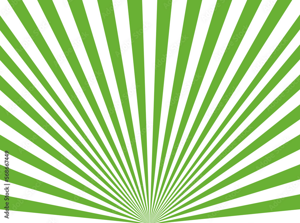 White and green sunburst pattern background. Retro ray pattern ...
