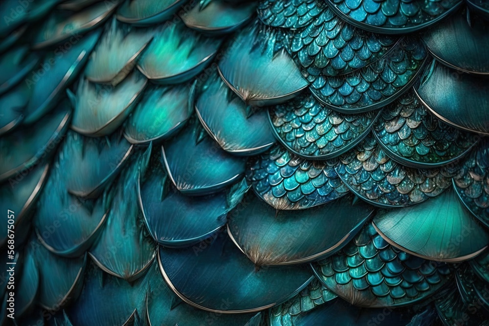 Dragon scales background - turquoise shining shells . Simple background ...