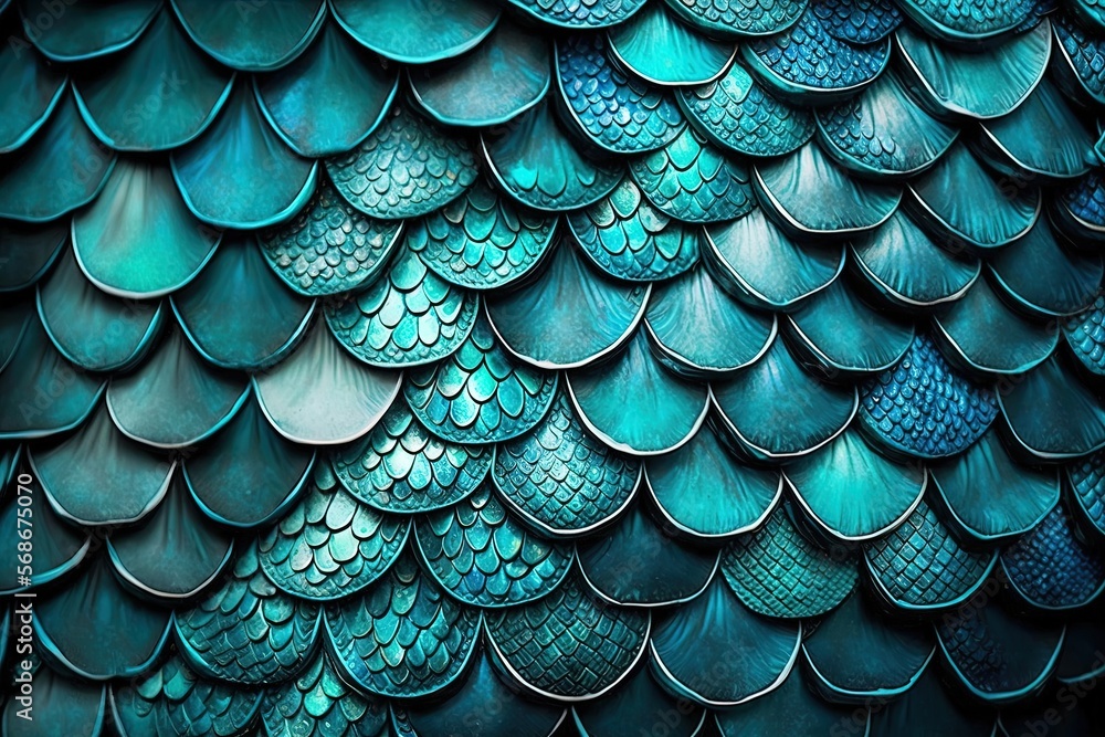 Dragon scales background - turquoise shining shells . Simple background ...