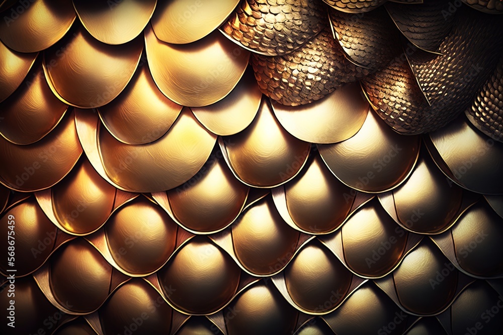 Dragon scales background - gold shining shells . Simple background made ...