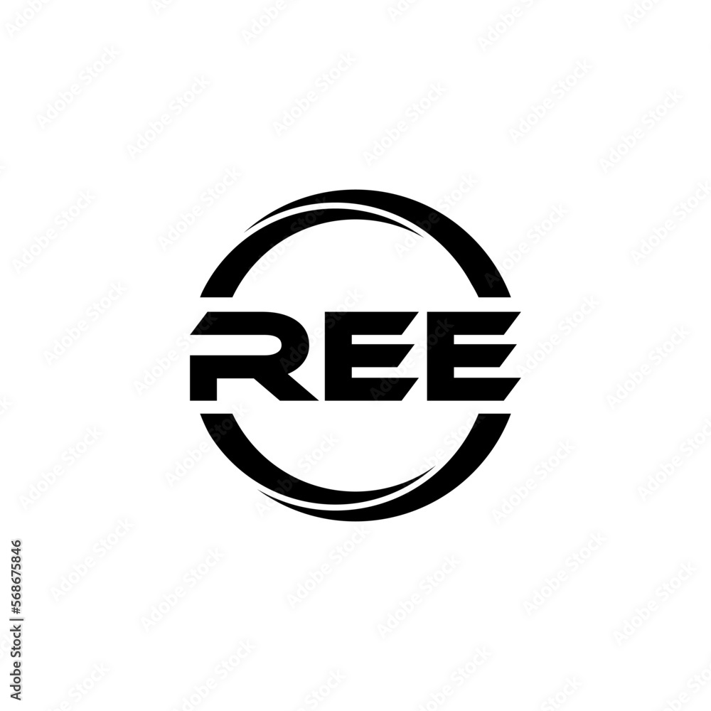 Vettoriale Stock REE letter logo design with white background in ...