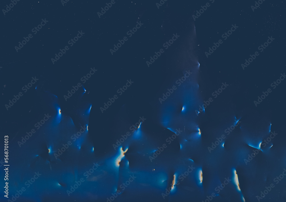 Grunge overlay. Aged film. Damaged texture. Blue orange color glow ...