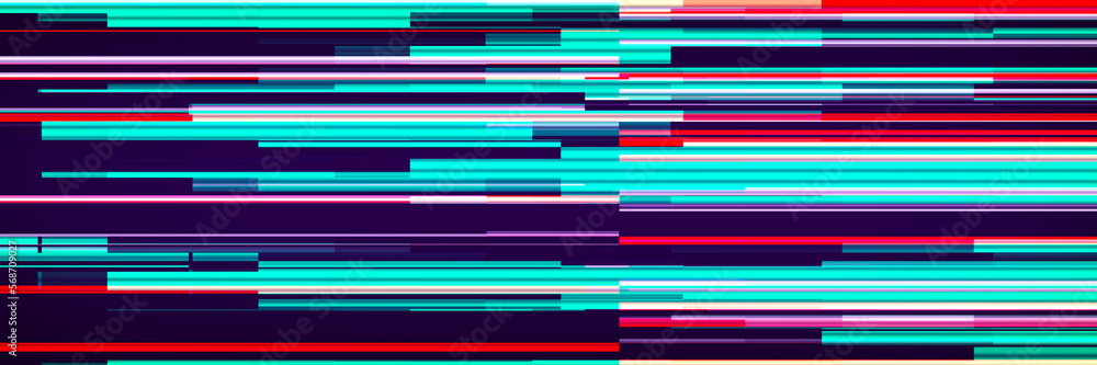 Hacking a computer network. Glitch effect background. Distortion of the digital stream. Damaged ...