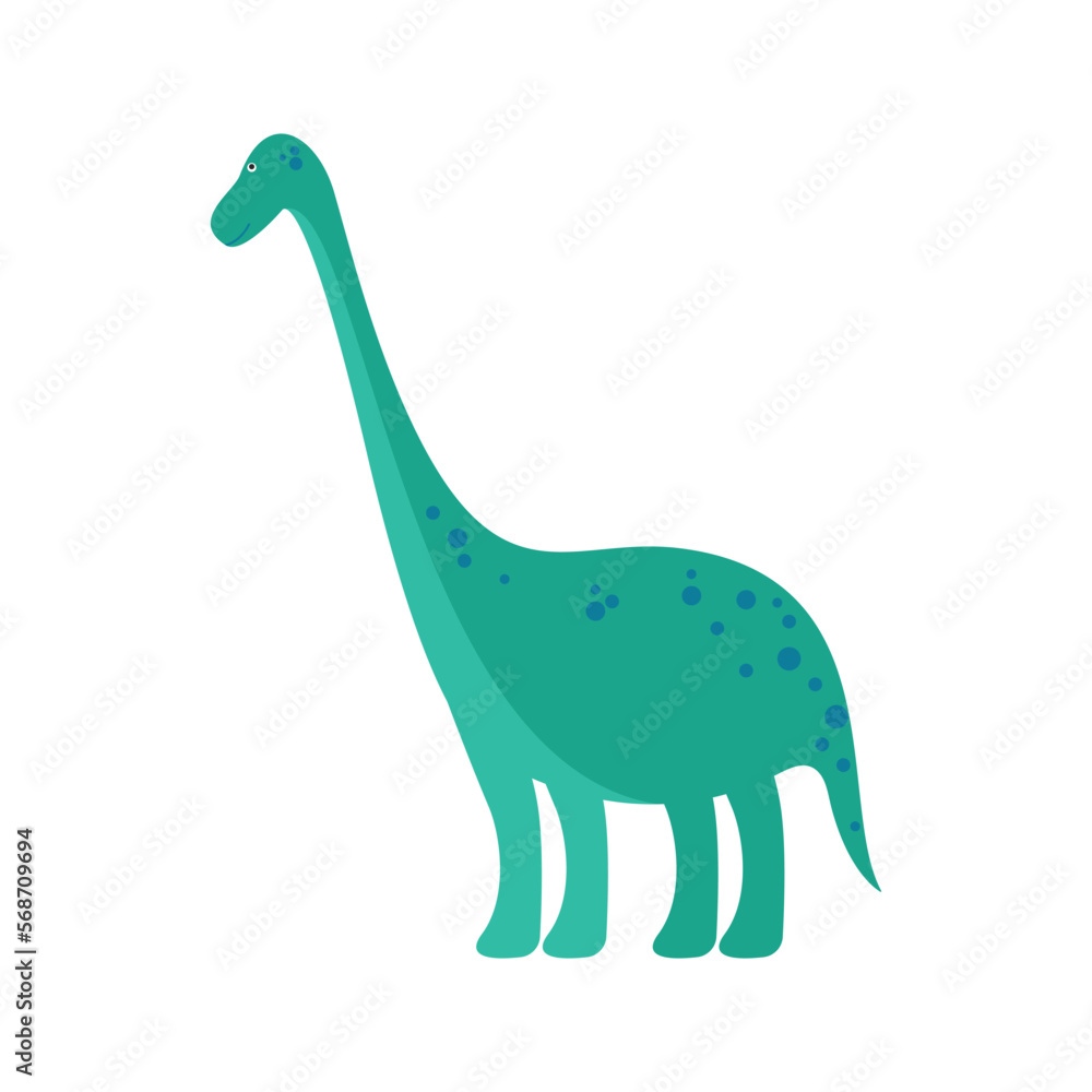 Dinosaur Cartoon flat design Stock Vector | Adobe Stock