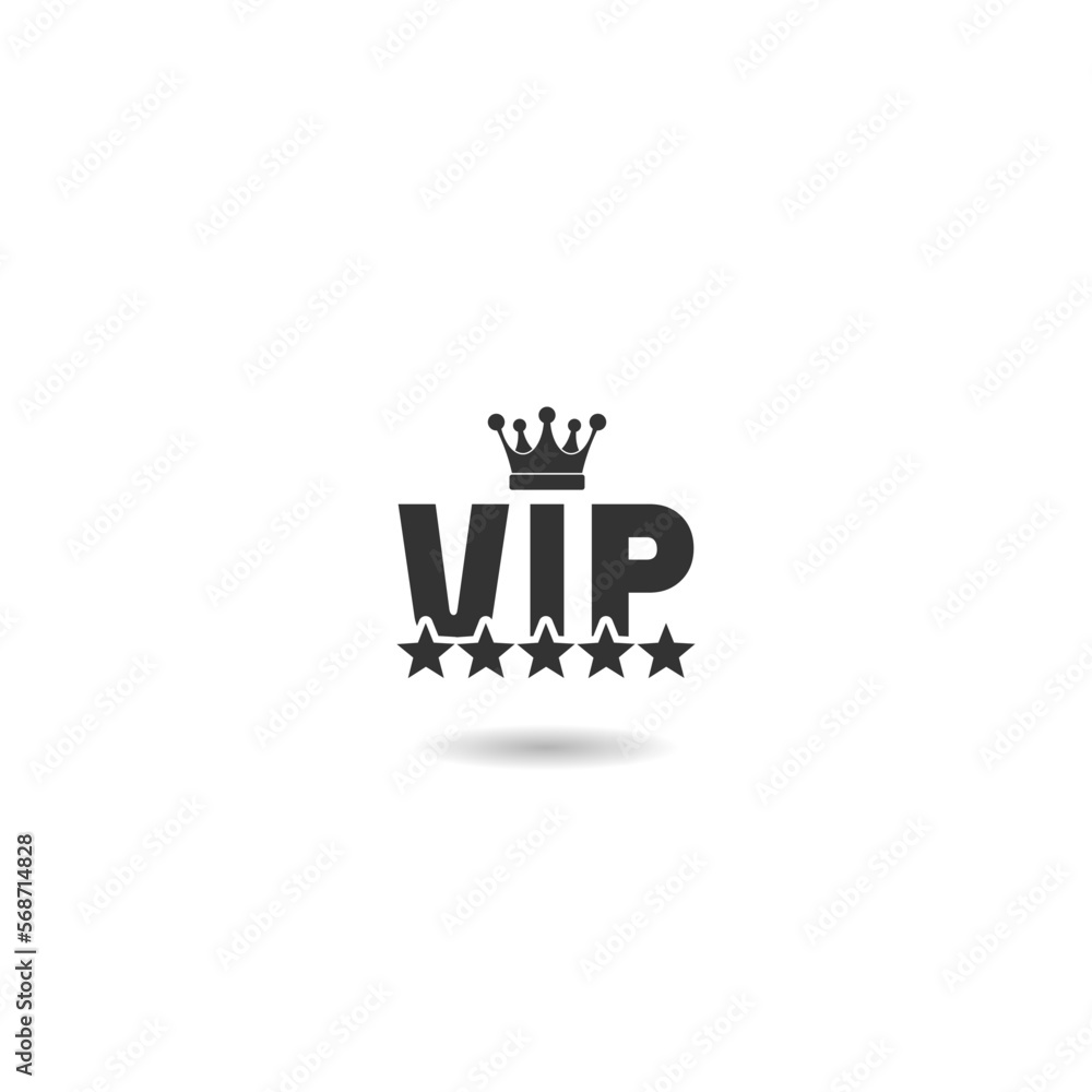 VIP Very important person icon with shadow Stock Vector | Adobe Stock